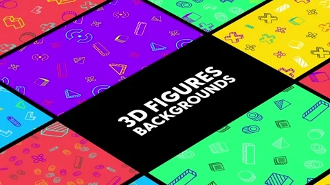 3D Figures Backgrounds ~ After Effects Project #254332043