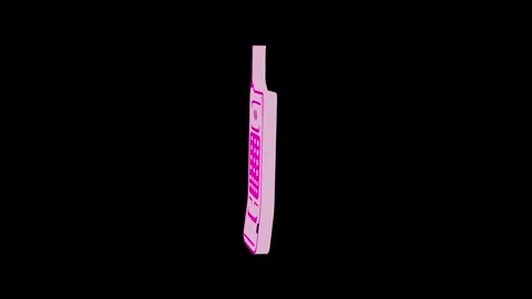 3d flip phone logo icon loopable rotated... | Stock Video | Pond5