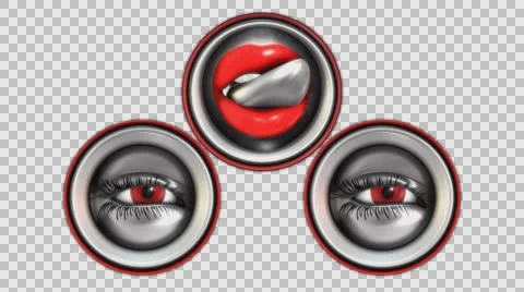 3D FLIRTATIOUS LADY FACE with RED LIPS. ... | Stock Video | Pond5