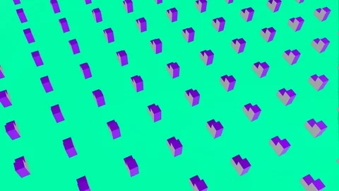 3D forms moving in green background | Stock Video | Pond5