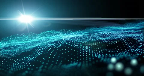 3d, futuristic and wave vibration with s... | Stock Video | Pond5