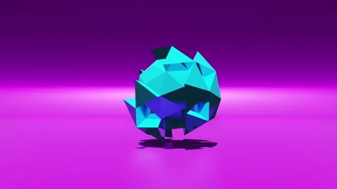 3d futuristic sphere made of triangle po... | Stock Video | Pond5