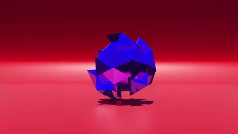 3d futuristic sphere made of triangle po... | Stock Video | Pond5