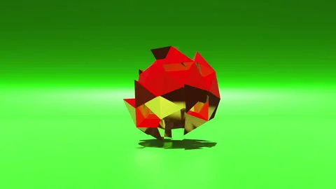 3d futuristic sphere made of triangle po... | Stock Video | Pond5