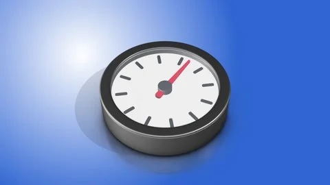 3D Gauge Meter Animation on a Reflective... | Stock Video | Pond5