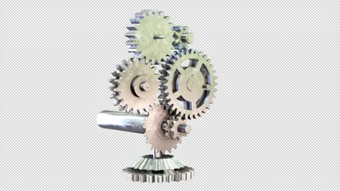 3d gears rotating, industrial revolution... | Stock Video | Pond5
