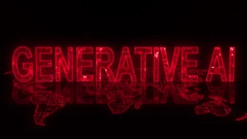 3d generative AI text technology earth m... | Stock Video | Pond5