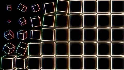 3d geometric abstract objects, animated ... | Stock Video | Pond5