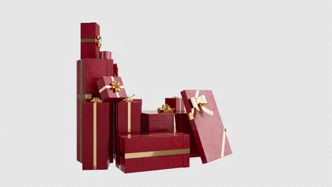 3D gift boxes rotation animation for Chr... | Stock Video | Pond5