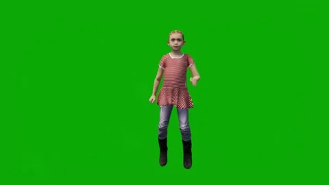 3d girl on summer vacation animated on g... | Stock Video | Pond5
