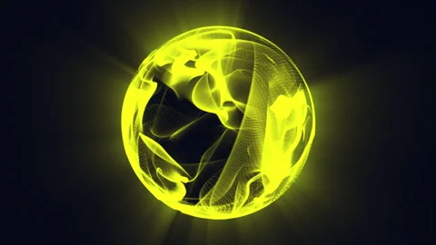 3d glowing cosmic sphere animation in th... | Stock Video | Pond5