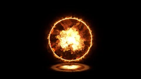3d glowing red sphere of fire animation ... | Stock Video | Pond5