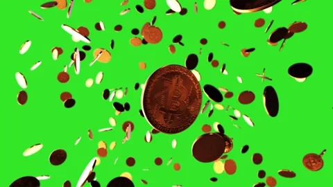 3d gold coin fall, toss, spin, explode a... | Stock Video | Pond5
