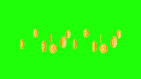 3d gold coin spinning in the air green s... | Stock Video | Pond5