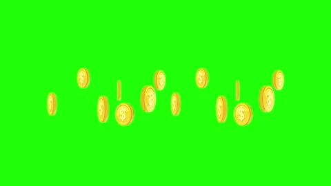 3d gold coin spinning in the air green s... | Stock Video | Pond5