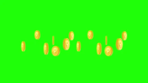 3d gold coin spinning in the air green s... | Stock Video | Pond5