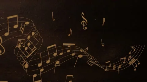 3d gold music notes animation footage,mu... | Stock Video | Pond5
