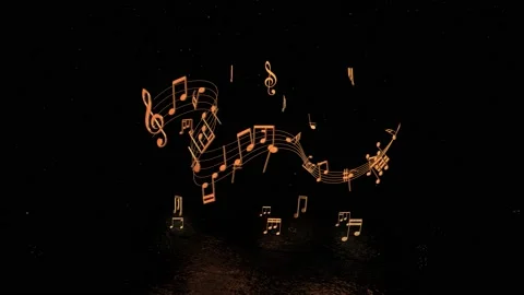 3d gold music notes animation footage,mu... | Stock Video | Pond5