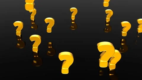 3D Gold Question Mark Animation on Black... | Stock Video | Pond5