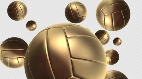3D Gold Volleyball Ball Transitions Anim... | Stock Video | Pond5