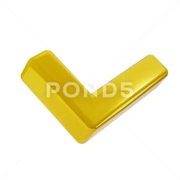 3d golden icon of check mark illustration. gold tick in isometric view ...