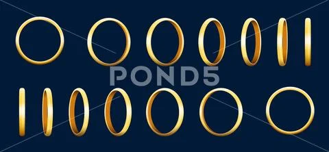 3d golden ring rotate animation game sprite sheet: Graphic #226209769