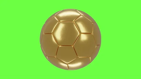 3D golden soccer ball rotation. 4K anima... | Stock Video | Pond5