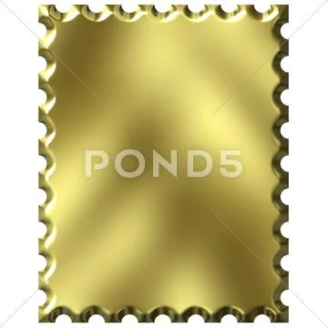 3D Golden Stamp: Vector, Graphic, Illustration #12052241