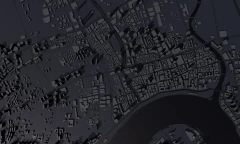 3d graphic map of Shanghai. Flying camer... | Stock Video | Pond5