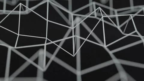 3D graphics abstract lines moving on a b... | Stock Video | Pond5