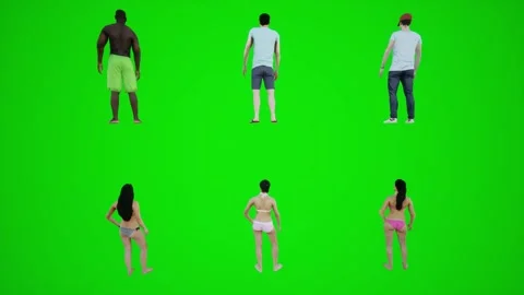 3D green screen animation of six lifegua... | Stock Video | Pond5