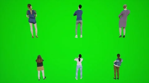 Green Screen People Standing Stock Video Footage | Royalty Free Green ...