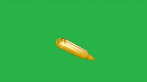 3d Green Screen Rifle gun bullet on a gr... | Stock Video | Pond5