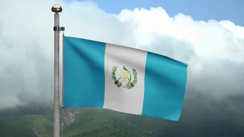 3D, Guatemalan flag waving on wind. Guat... | Stock Video | Pond5