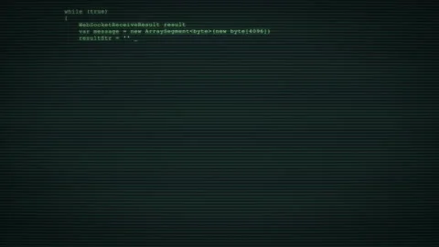 3D Hacking code data flow stream on gree... | Stock Video | Pond5