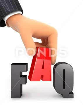 3d hand and word FAQ concept ~ Clip Art ~ Download #71617287