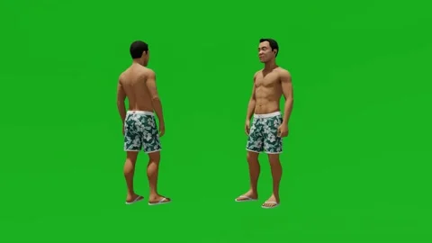 3D handsome man on green screen looking ... | Stock Video | Pond5