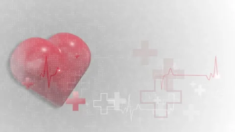 3D heart on animated medical background ... | Stock Video | Pond5