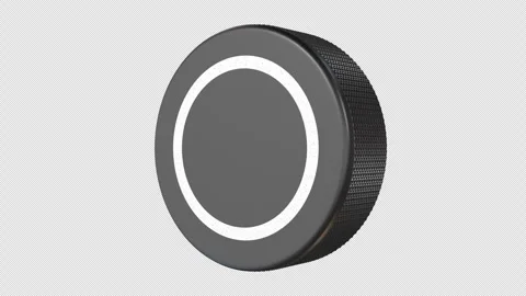 3D Hockey Puck Rotating on a Transparent... | Stock Video | Pond5