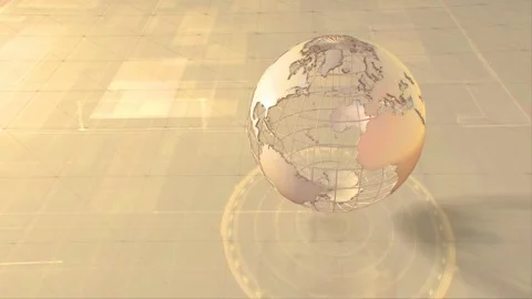 3D Holographic Spinning Transparent Glob... | Stock Video | Pond5