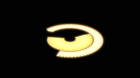 3D HUD Arc Offset A Blinking Yellow X60 ... | Stock Video | Pond5