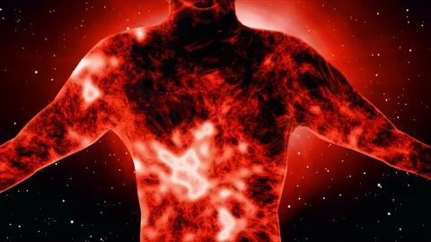 3D Human Body with burning fire effect o... | Stock Video | Pond5
