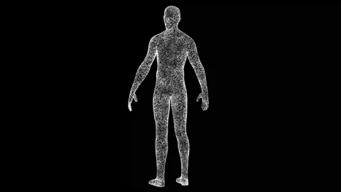 3D human body man rotates on black bg. O... | Stock Video | Pond5