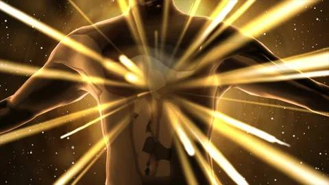 3D Human Body with radiating light effec... | Stock Video | Pond5