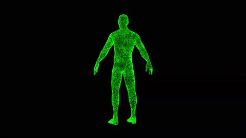 3D human body rotates on black backgroun... | Stock Video | Pond5