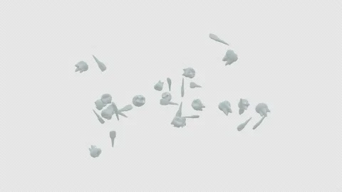 3D human teeth flying through the frame ... | Stock Video | Pond5