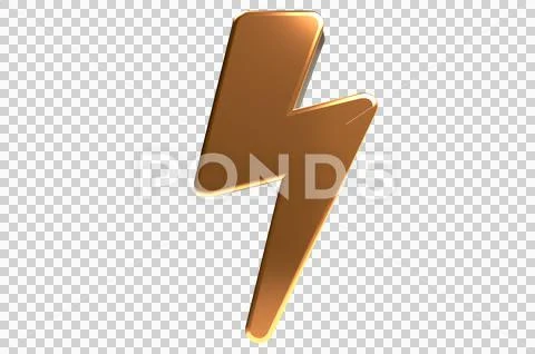 3D Icon of energy thunder lightning symbol or electricity power PNG ...