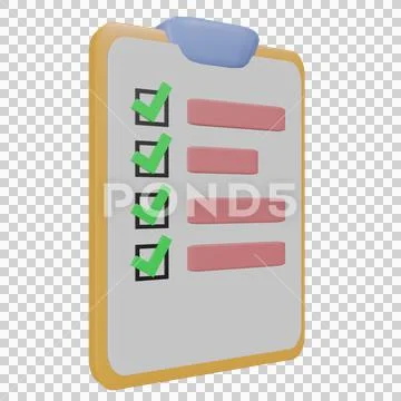 3D illustration List Picture Icon Transparent PNG High Resolution ...