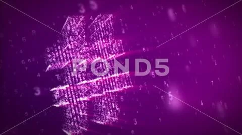 3d illustration of the number sign looking like a grate soaring with a ...