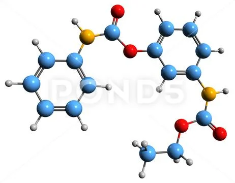 3D image of Desmedipham skeletal formula: Royalty Free #228753922